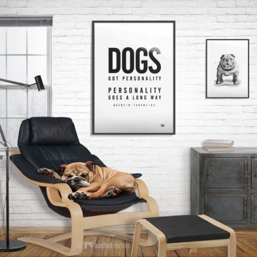 Dogs Got Personality | Pulp Fiction | Poster | BadFishPosters